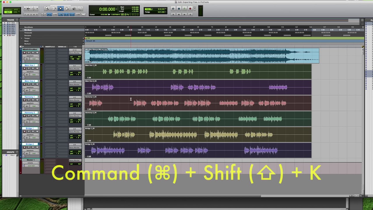 Exporting Tracks properly in ProTools