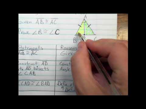 Geometry - Base Angle Theorem Proof