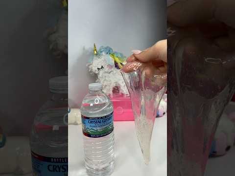 WATER SLIME!? 🫧🤍 Easy No Glue Slime Recipe!! #slime #noglueslime #fidget #shorts