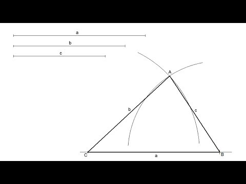 How to draw a triangle knowing the length of its 3 sides Video Lecture ...