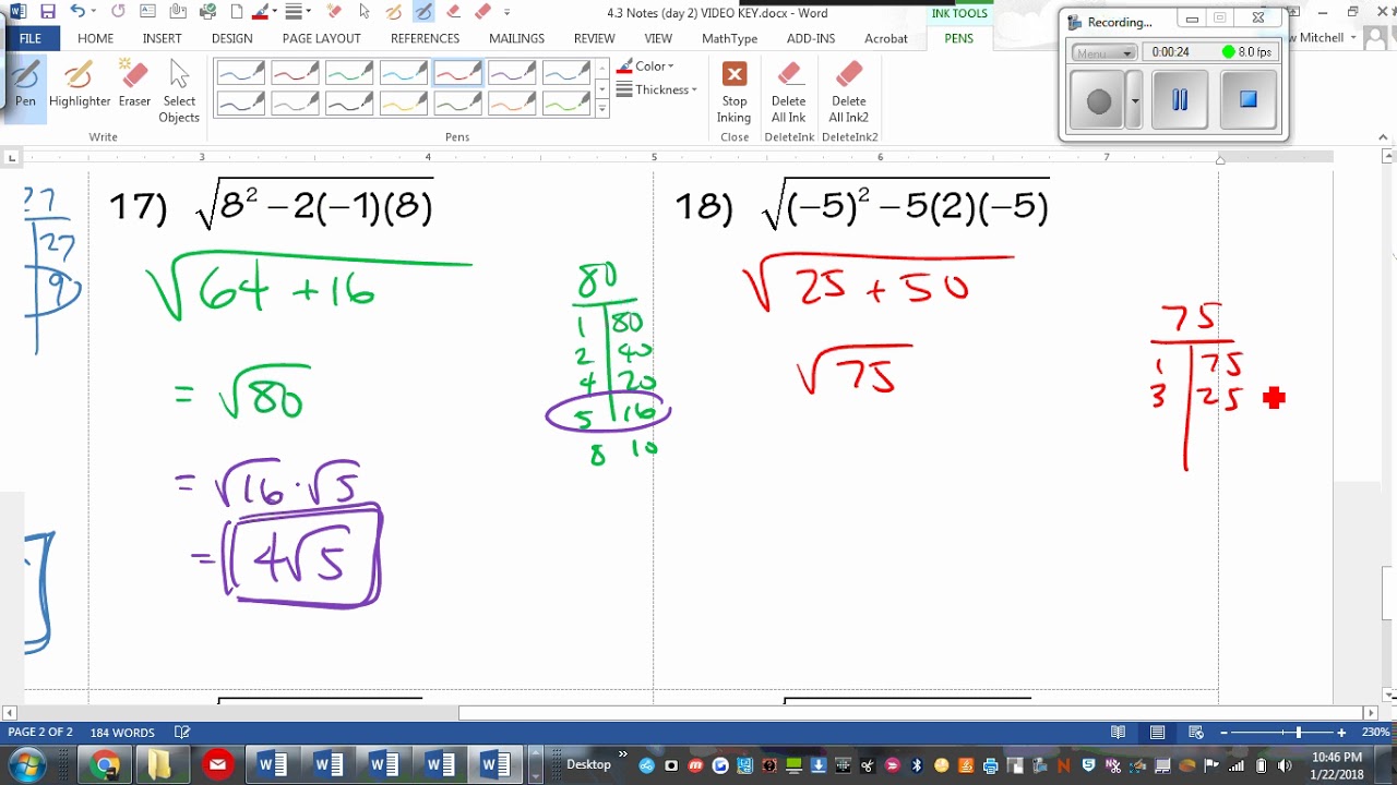 Alg 2 4 3 Notes Day 2   problem #18