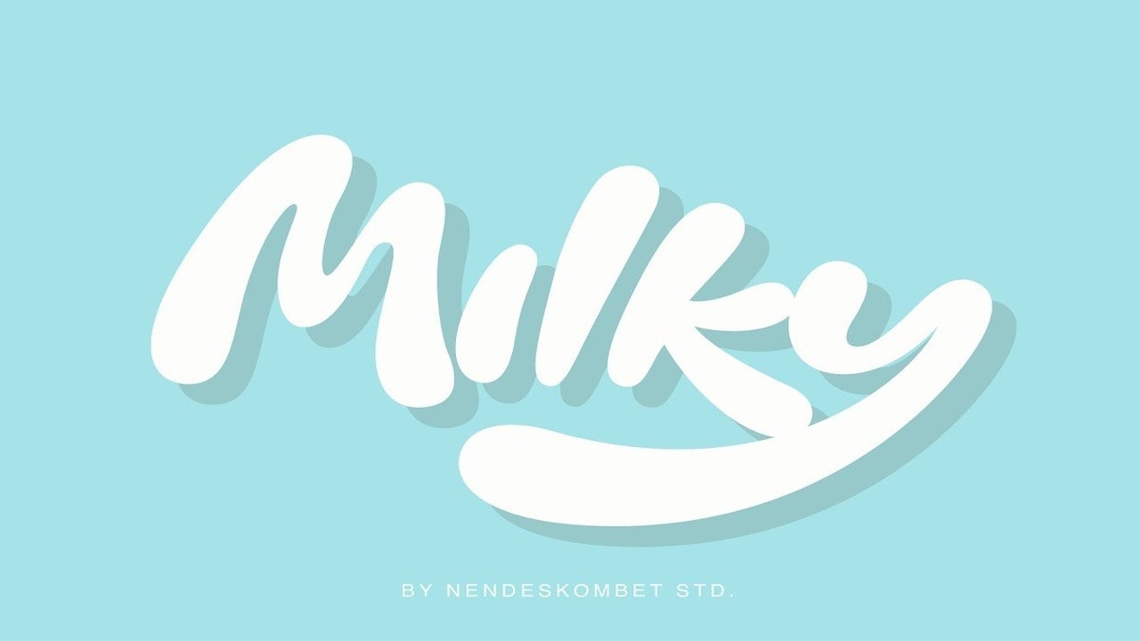 Milky   a Bright and Bubbly Font Font Free Download