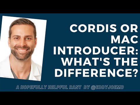 Cordis vs. MAC Introducer: What's the Difference in One Minute