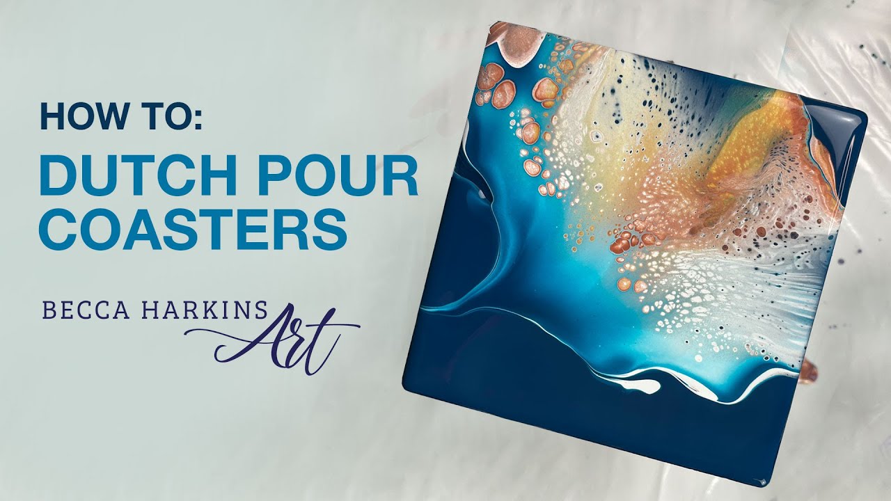 How to create Easy Dutch Pour Coaster Sets from beginning to end