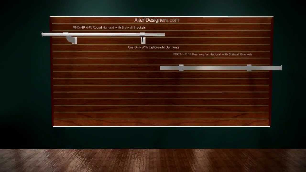 Slatwall Brackets with Hangrail.avi
