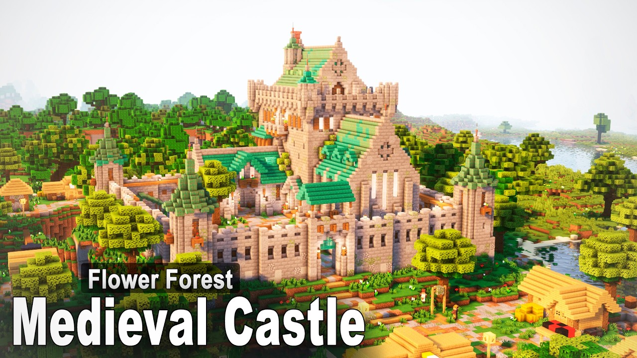 Minecraft: How to build a Medieval Castle | Tutorial Part.2 - Minecraft ...