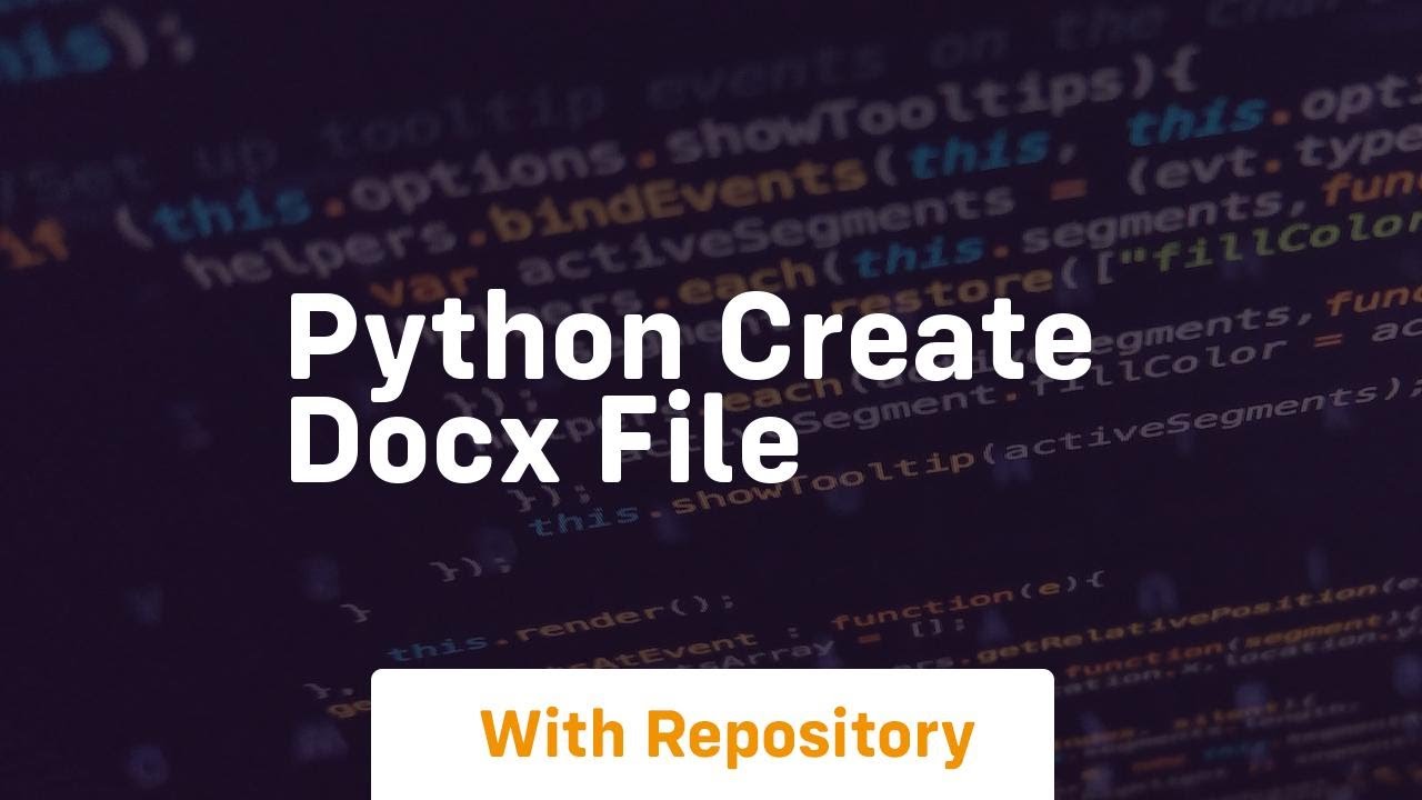 python create docx file