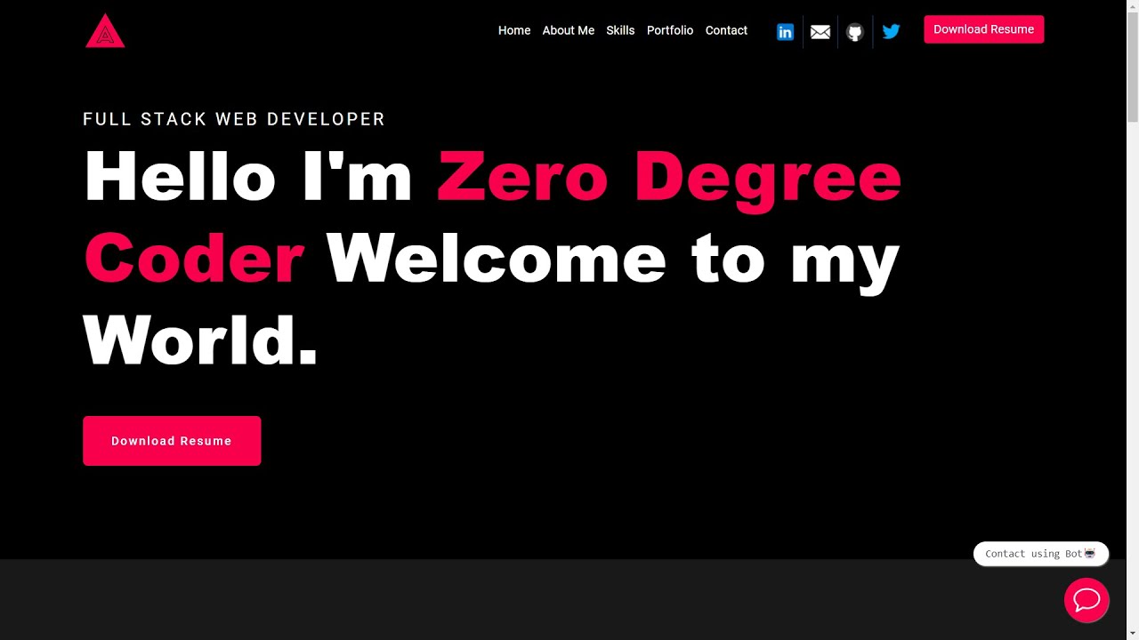 Fully Mobile Responsive Portfolio website in react with free source code 🥳| Github link in desc