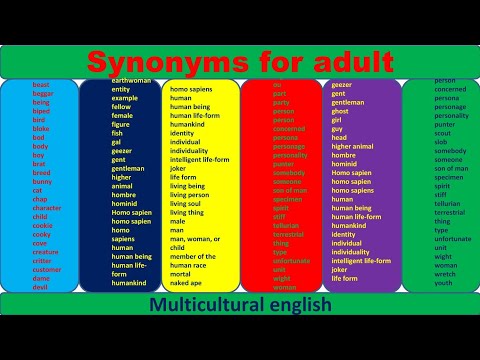 60 synonyms for adult| antonyms synonyms for ielts|synonyms antonyms for toefl| english synonyms esl