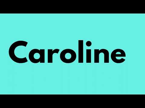 How to write the name Caroline