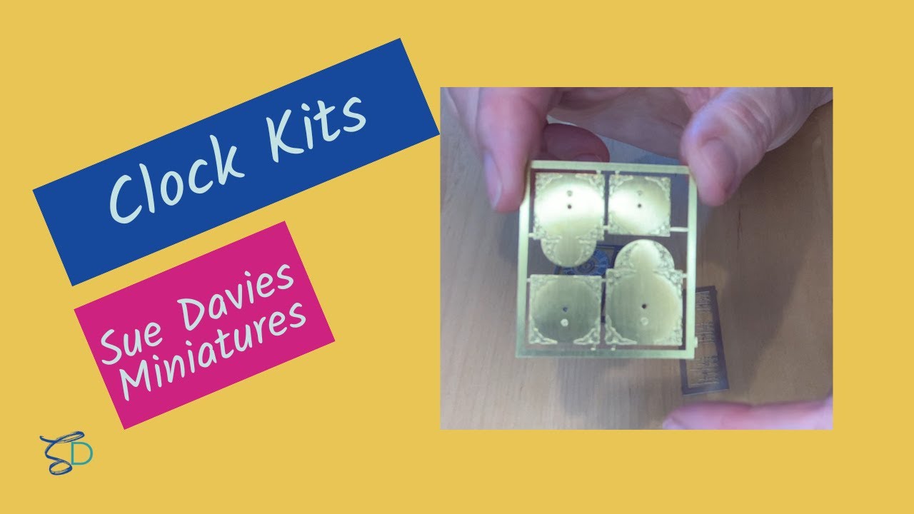 Miniature Clocks with hands from a kit I found on Etsy for my Dolls House.