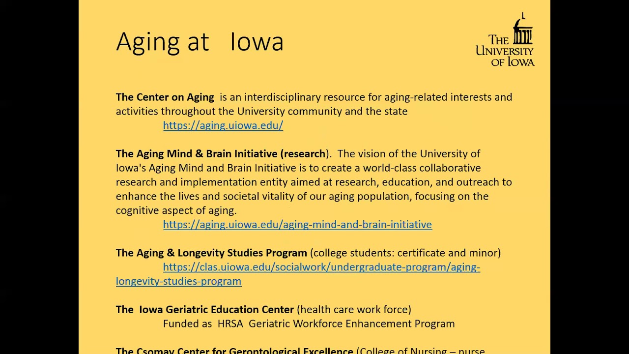 Overview of Aging & Longevity Studies Program