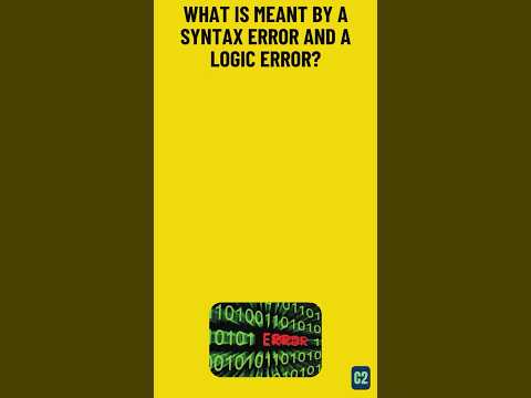 Syntax and Logic Errors #gcse#computerscience #algorithms #programming #syntax #logic #error
