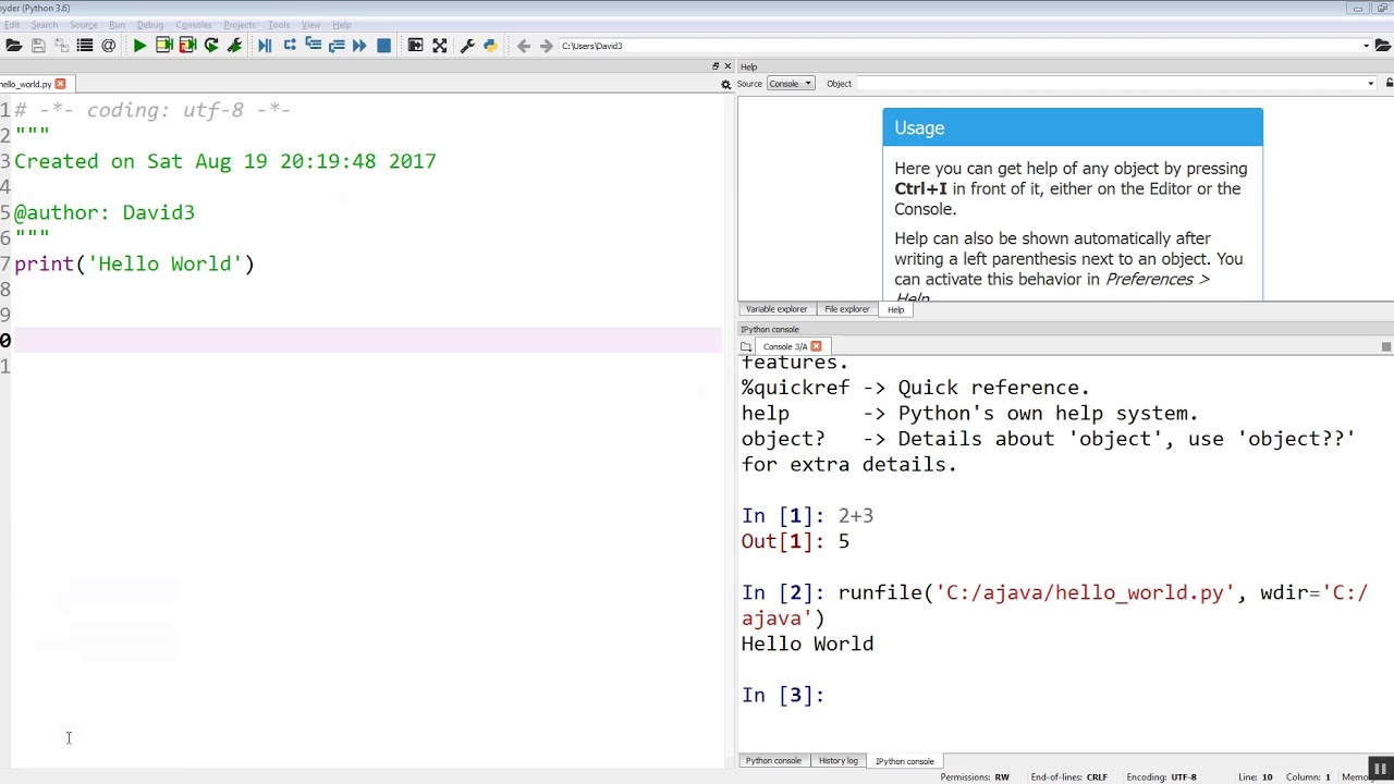 Python Programming: Hello World Program
