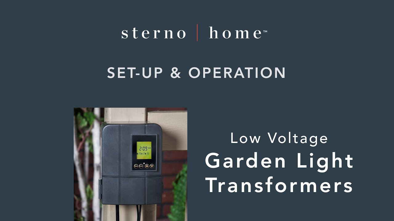 Sterno Home Low Voltage Garden Light Transformers: Set-up & Programming