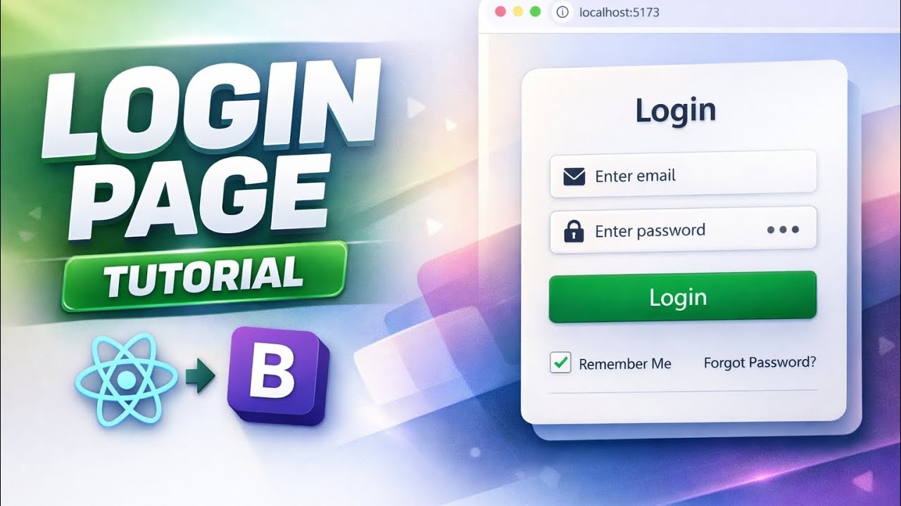How to Create a Login Page using React JS and Bootstrap | Beginner Tutorial