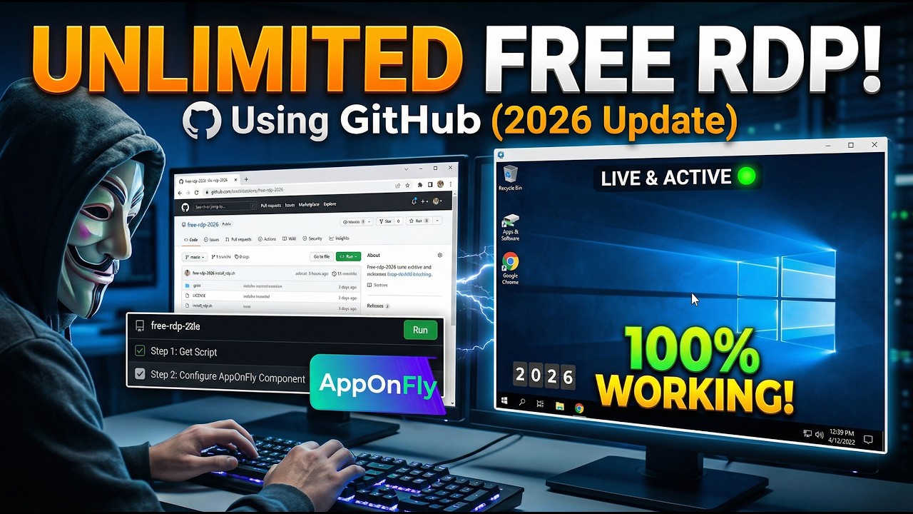 Unlimited Free RDP Using GitHub 2026 | 100% Working Method