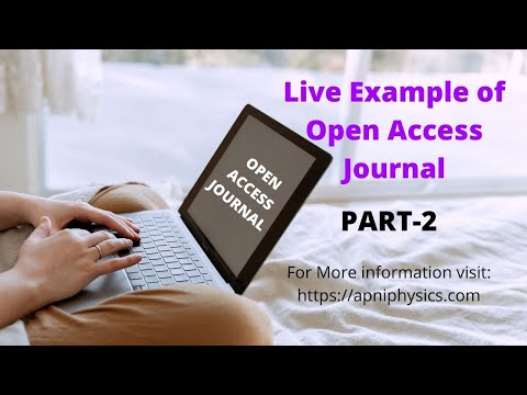 Live example of Open Access Journals