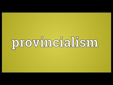 Provincialism Meaning