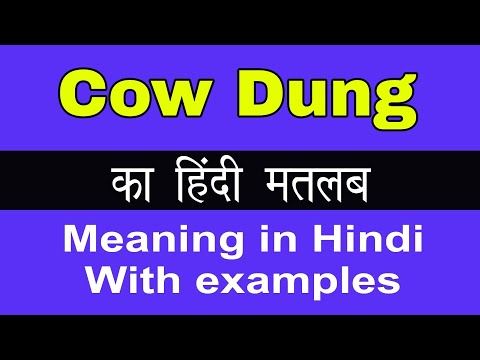 Cow Dung Meaning in Hindi/Cow Dung का अर्थ या मतलब क्या होता है