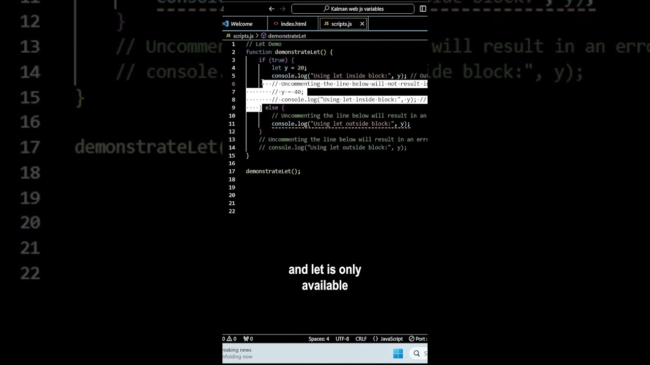 The Secret to let Variable Scope in JavaScript - JavaScript Simplified