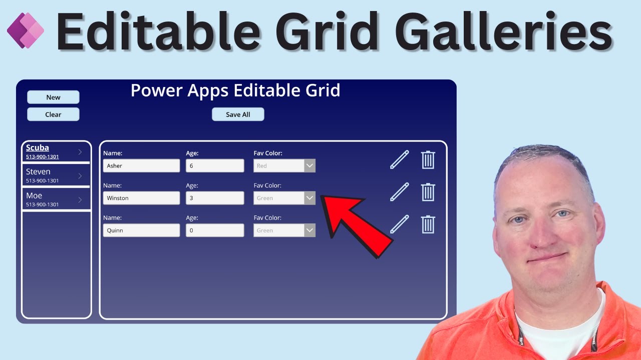 Power Apps: How to build Editable Grid Gallery