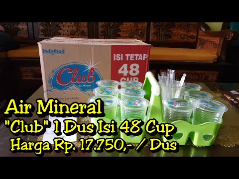 CLUB AIR MINERAL GELAS 1 DUS ISI 48 GELAS - PER GELAS 220 ML HARGA RP.17.750 PER DUS