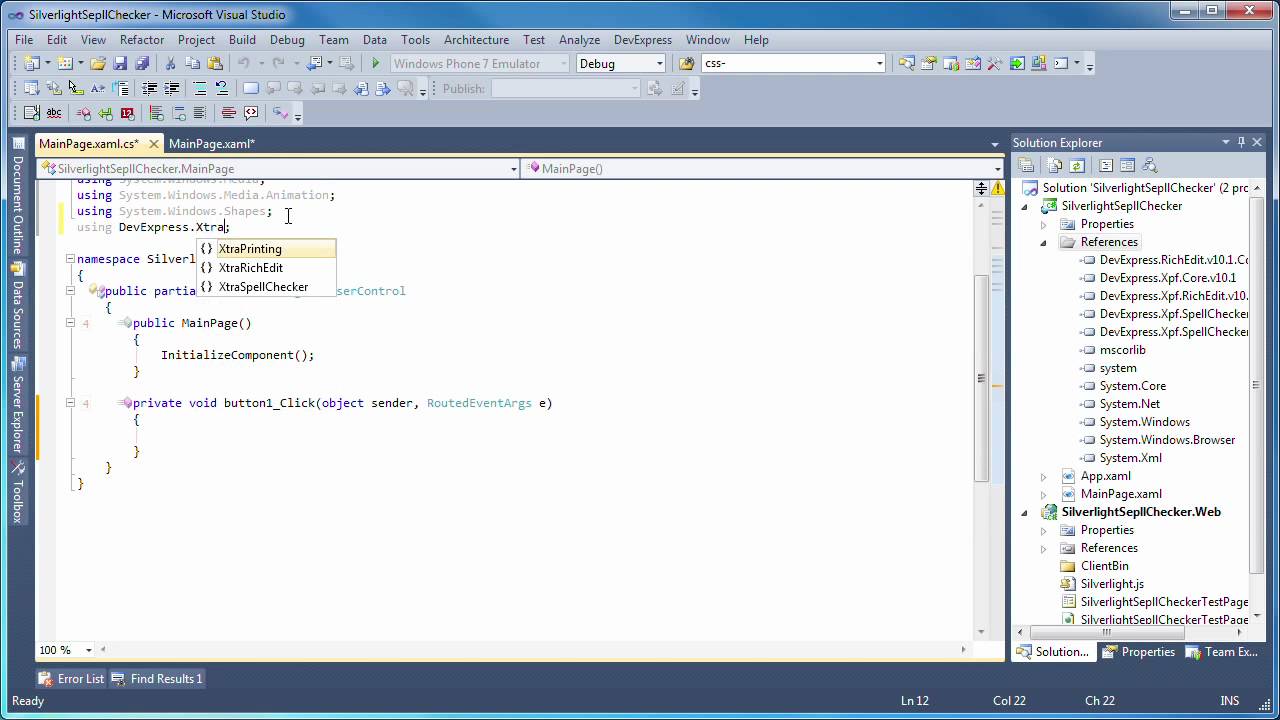 Silverlight Spellchecker Control - Introduction