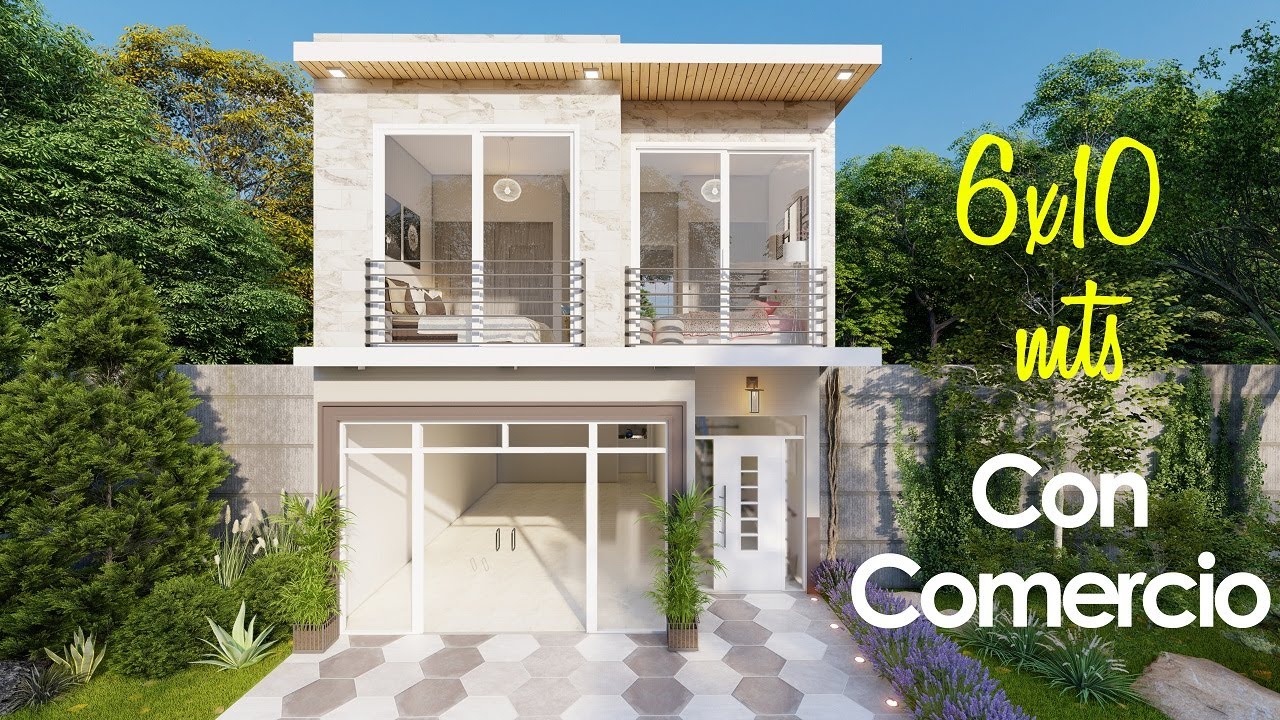Plano de casa con Local Comercial | Plano de casa con comercio