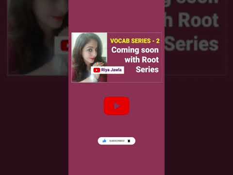 Vocab Series - 2| Learn Root Words | Etymology | Learn the words with Origin |