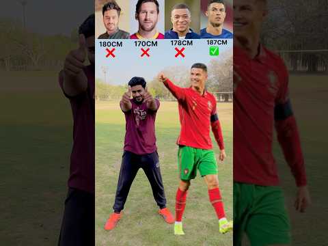 Irfan vs Messi vs Mbappe vs Ronaldo height comparison 💀🥶 #football #ronaldo #messi #mbabbe #sports
