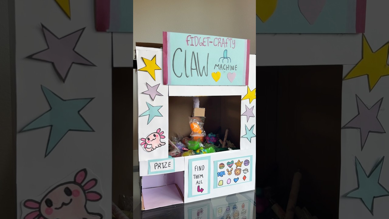 diy claw machine #creative #diy #diyideas #tutorial #creativediy #cardboardcraft #cardboardcrafts