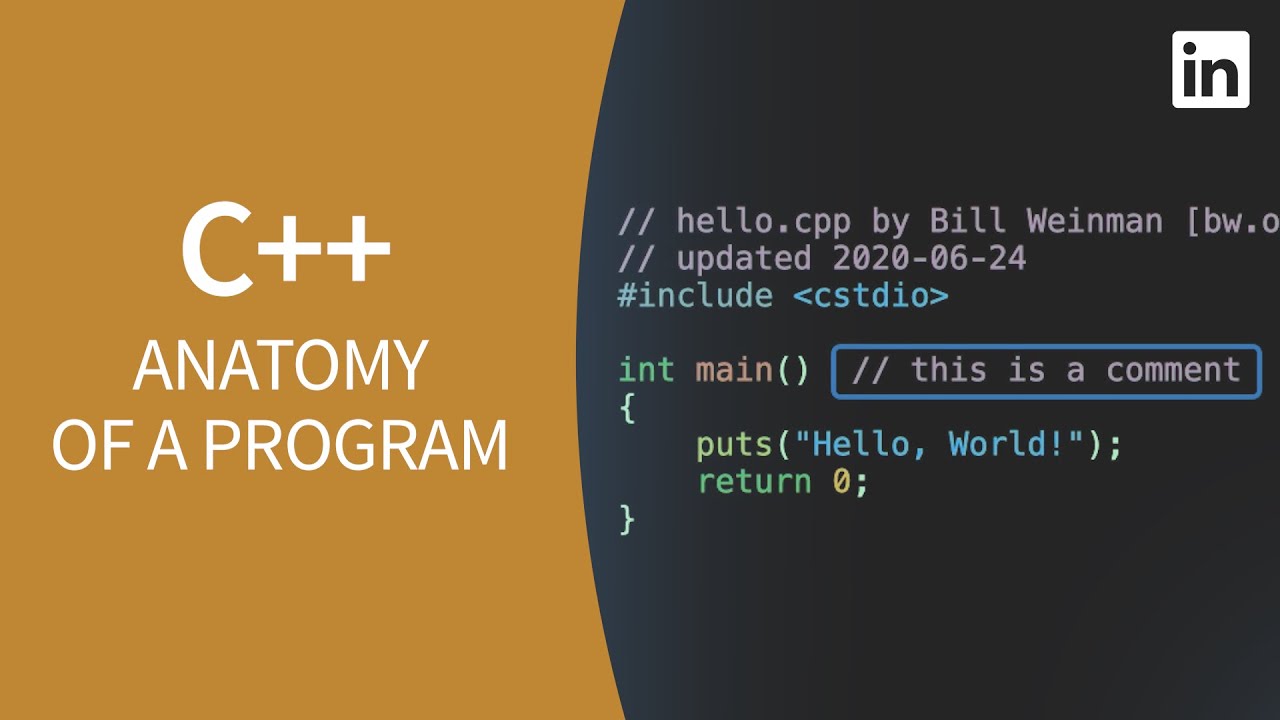 C++ Tutorial - HELLO WORLD: The anatomy of a program