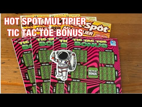 Hot Spot Multiplier & Tic Tac Toe Bonus Tickets‼️California Lottery Scratchers🤞🍀🍀🍀
