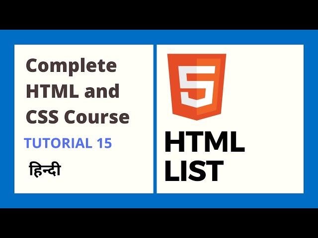 Creating Lists In Html A Comprehensive Guide To Ordered Unordered