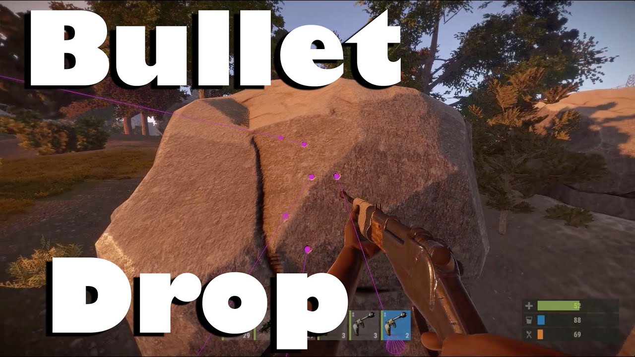 RUST: Testing Bullet Drop On The Silencer