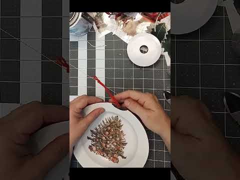 DIY Christmas Decor with IOD Transfer Candy Cane Cottage #ampersanduniquegifts