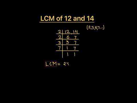 How to Find LCM of 12 and 14 / How to Find LCM / Finding LCM of 12 and 14 by Prime factorization