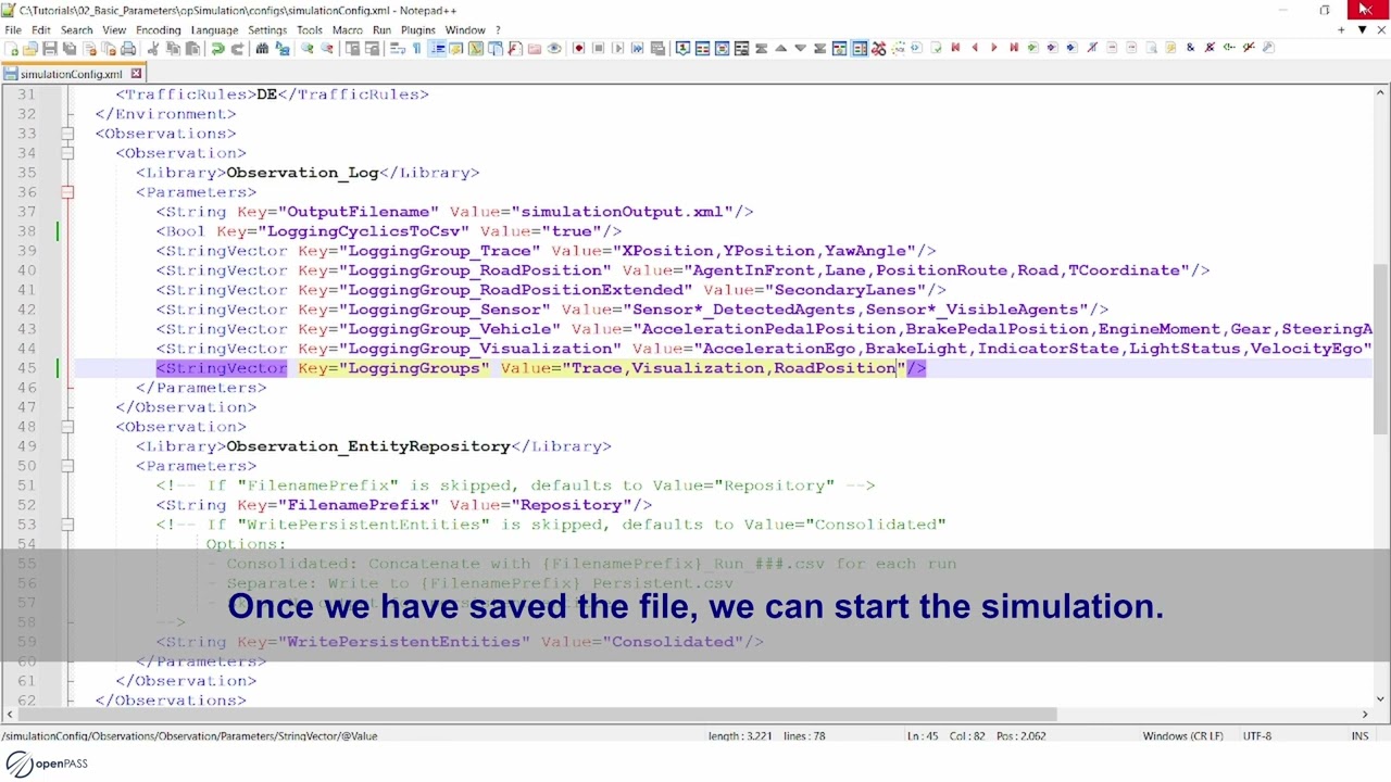 openPASS Tutorial: Basic Parameters