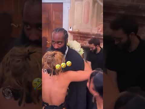 James Harden's HILARIOUS reaction to his girlfriend catching bouquet π€£