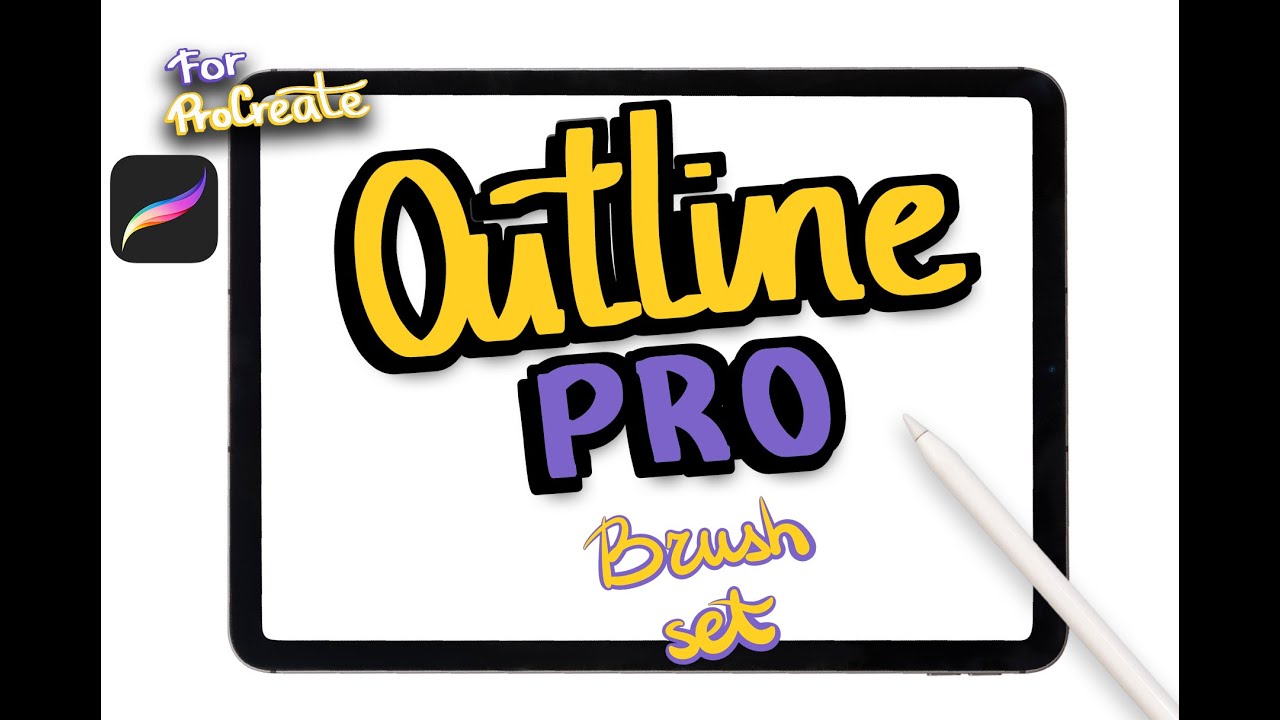 Outline brush set for Procreate - how to do