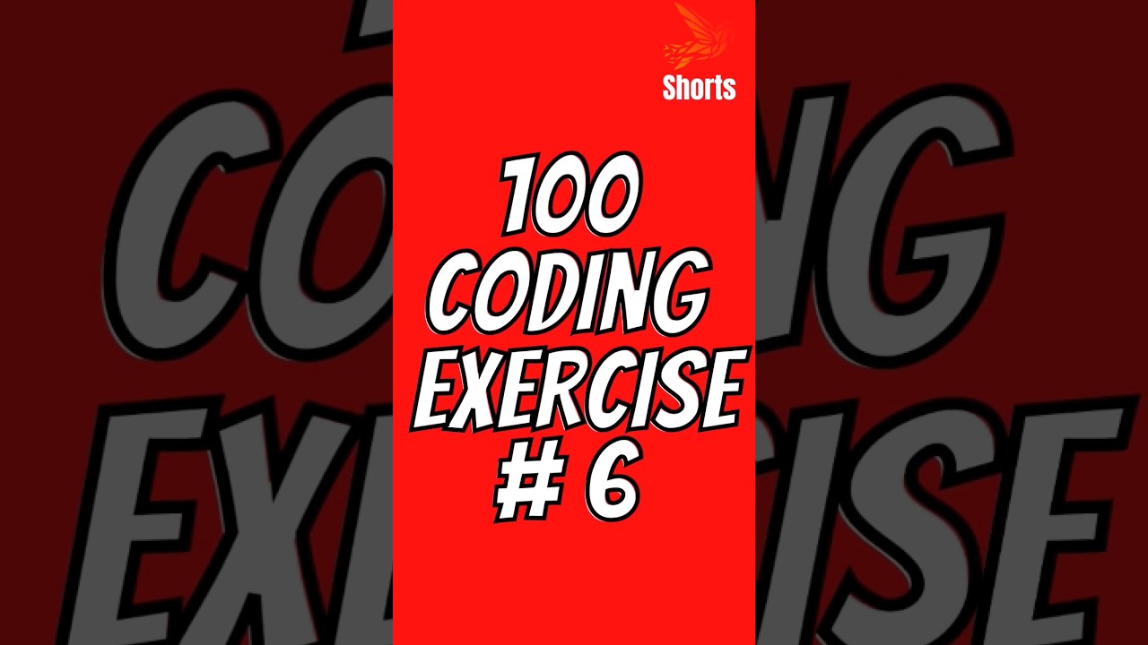 Coding Exercise| Coding Questions |#6  #oneminuteknowledge #python#coding#logic #programming#100days