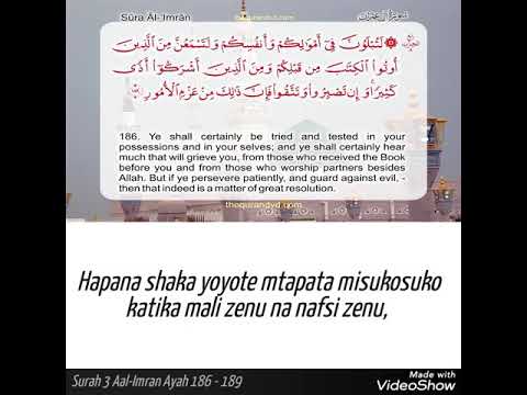 Surah 3 Aal Imran Ayah 186 189
