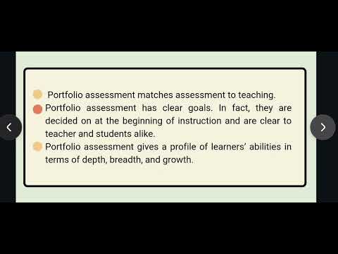 Features & Principles and Purposes of Portfolio Assessment