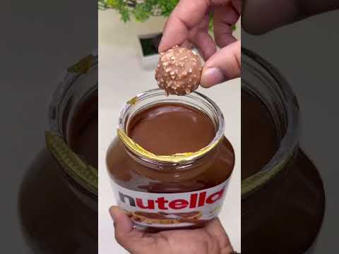 Nutella + Ferrero Rocher = NuteRocher 😍 #youtubeshorts #ytshorts #nutella #nuterocher #shorts
