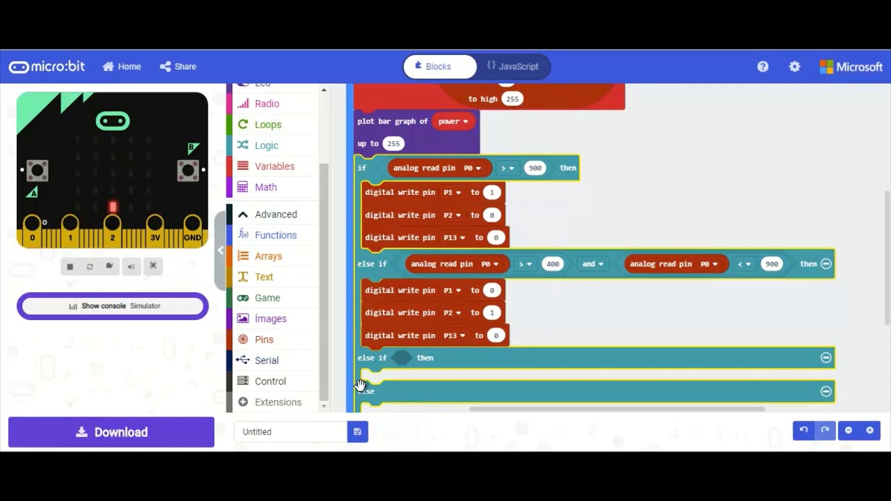 27 | Colorful Blow | micro:bit | Codementum STEM