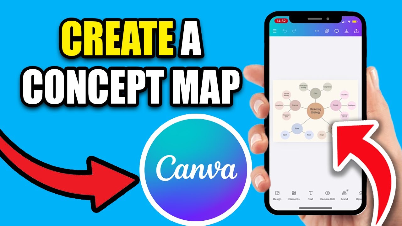 How To Create A Concept Map On Canva | Create A Mind Map On Canva
