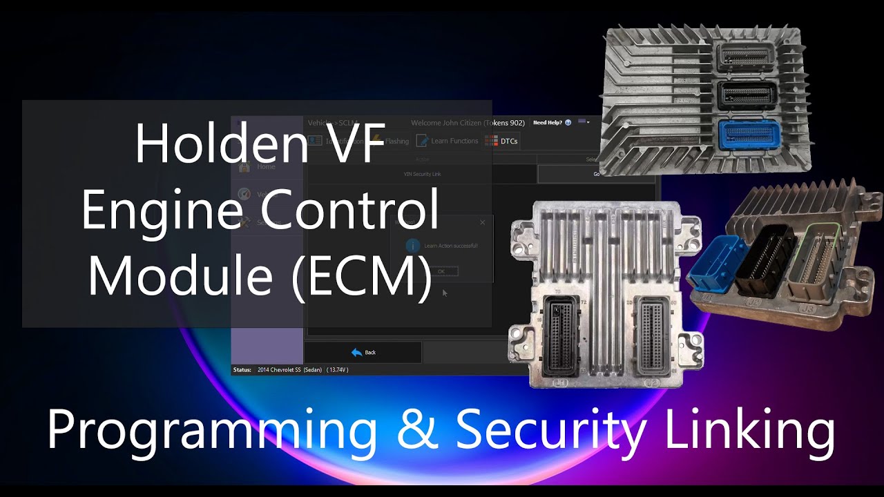Holden VF Commodore Engine Control Module (ECM/ECU/PCM) Programming and Security Linking