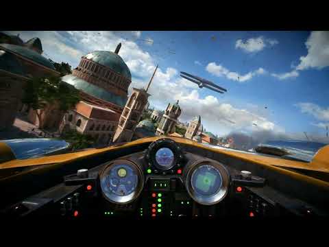 Acrobatic flight N-1 Naboo Starfighter, Theed (no HUD, first person) // Star Wars Battlefront II