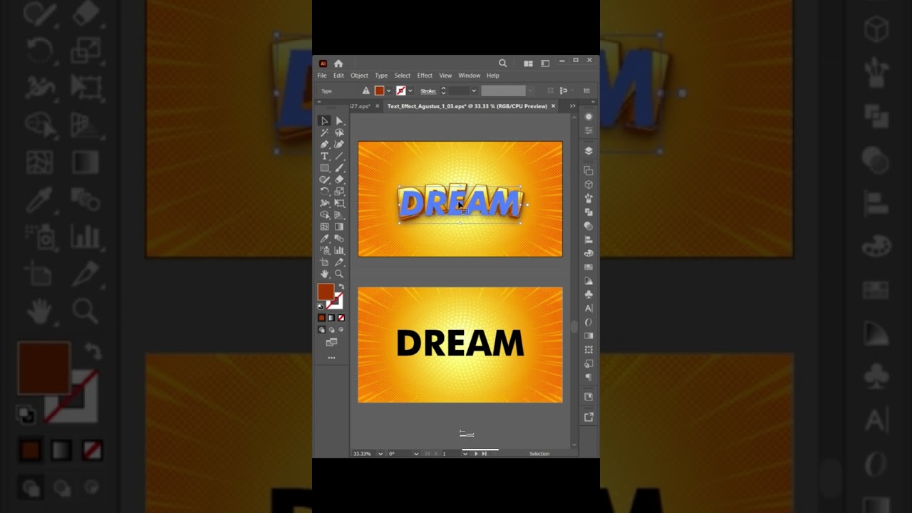 Copy text effects in illustrator #text #effect #illustrator